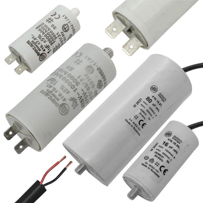 Starting / Motor Capacitor 1µF - 100µF 450V Ducati Plastic case | eBay
